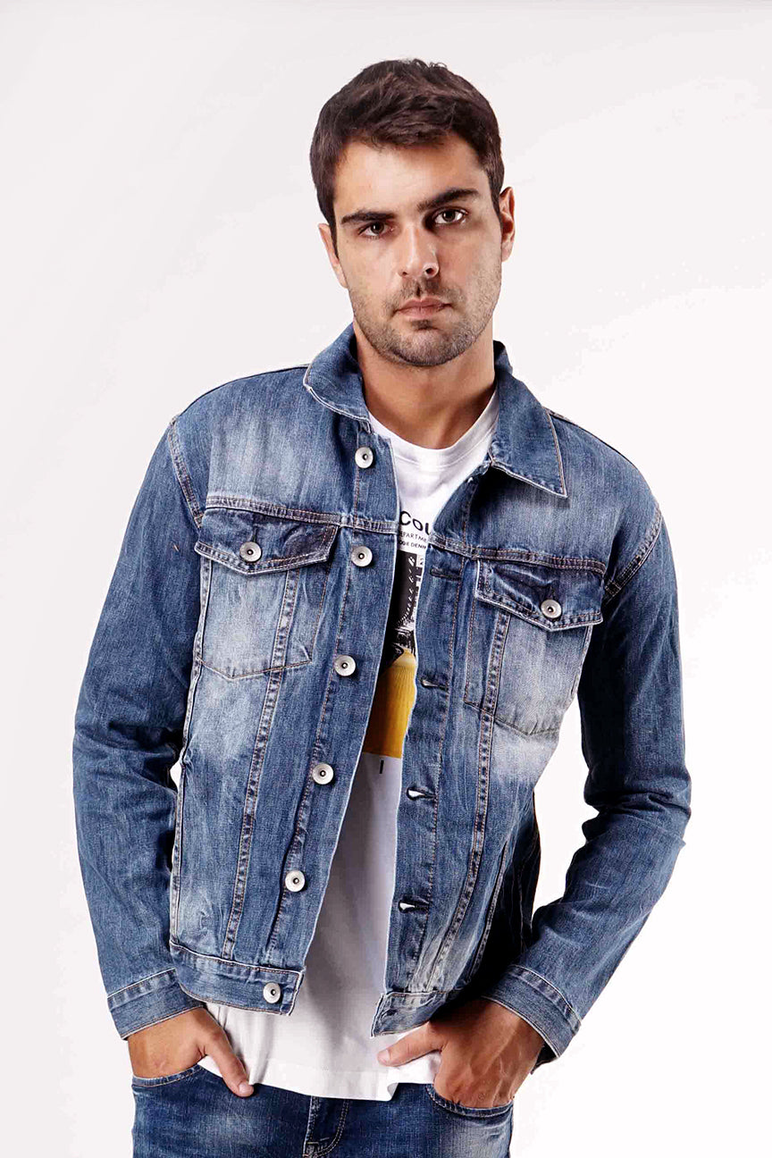 Jaket New Denim Bombboogie Medium Blue – BOMBBOOGIE