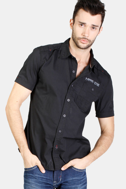 Kemeja Lengan Pendek Phantom Black – BOMBBOOGIE